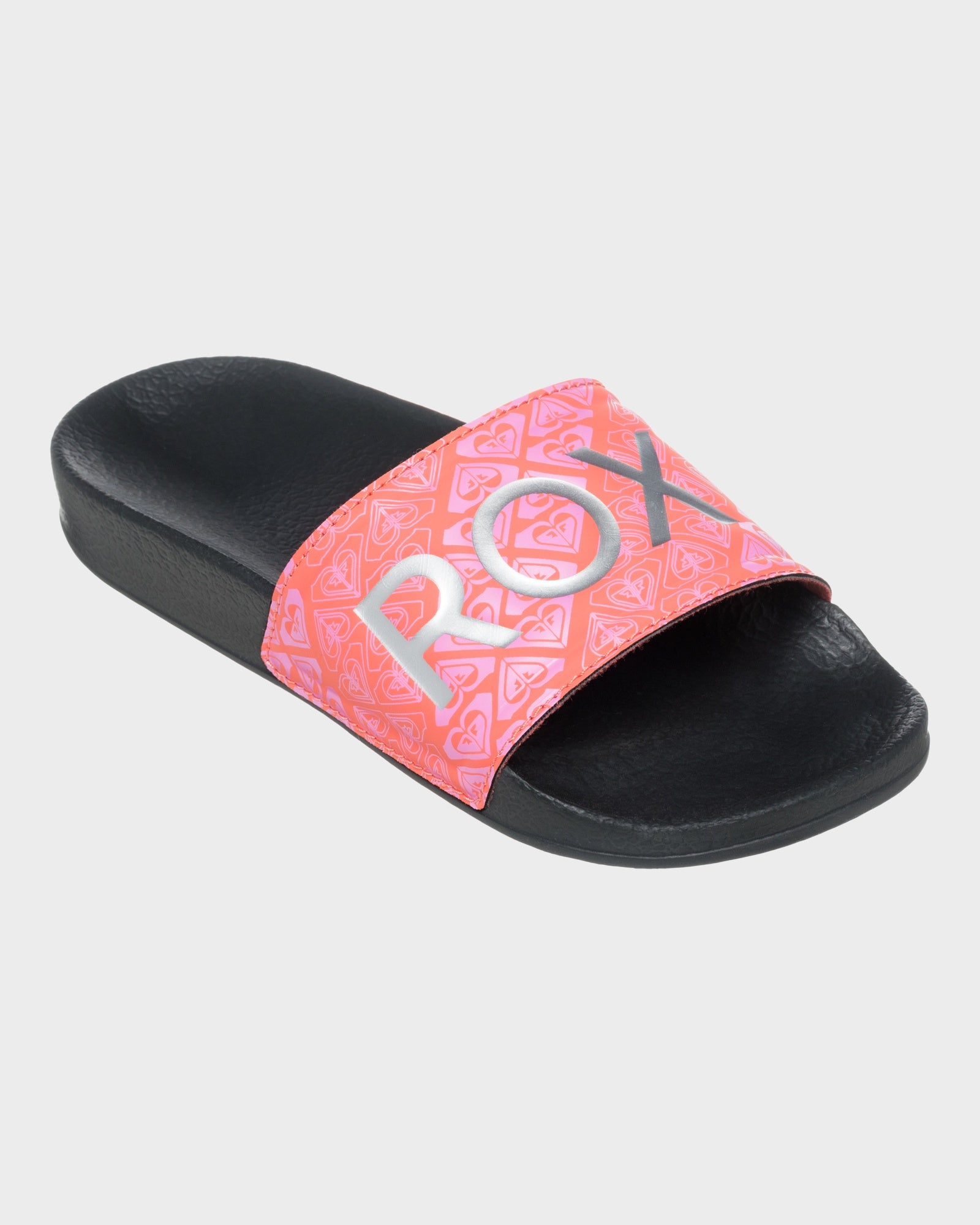 Girls 8-16 Slippy II Slider - BLACK/RED PRINT | Roxy