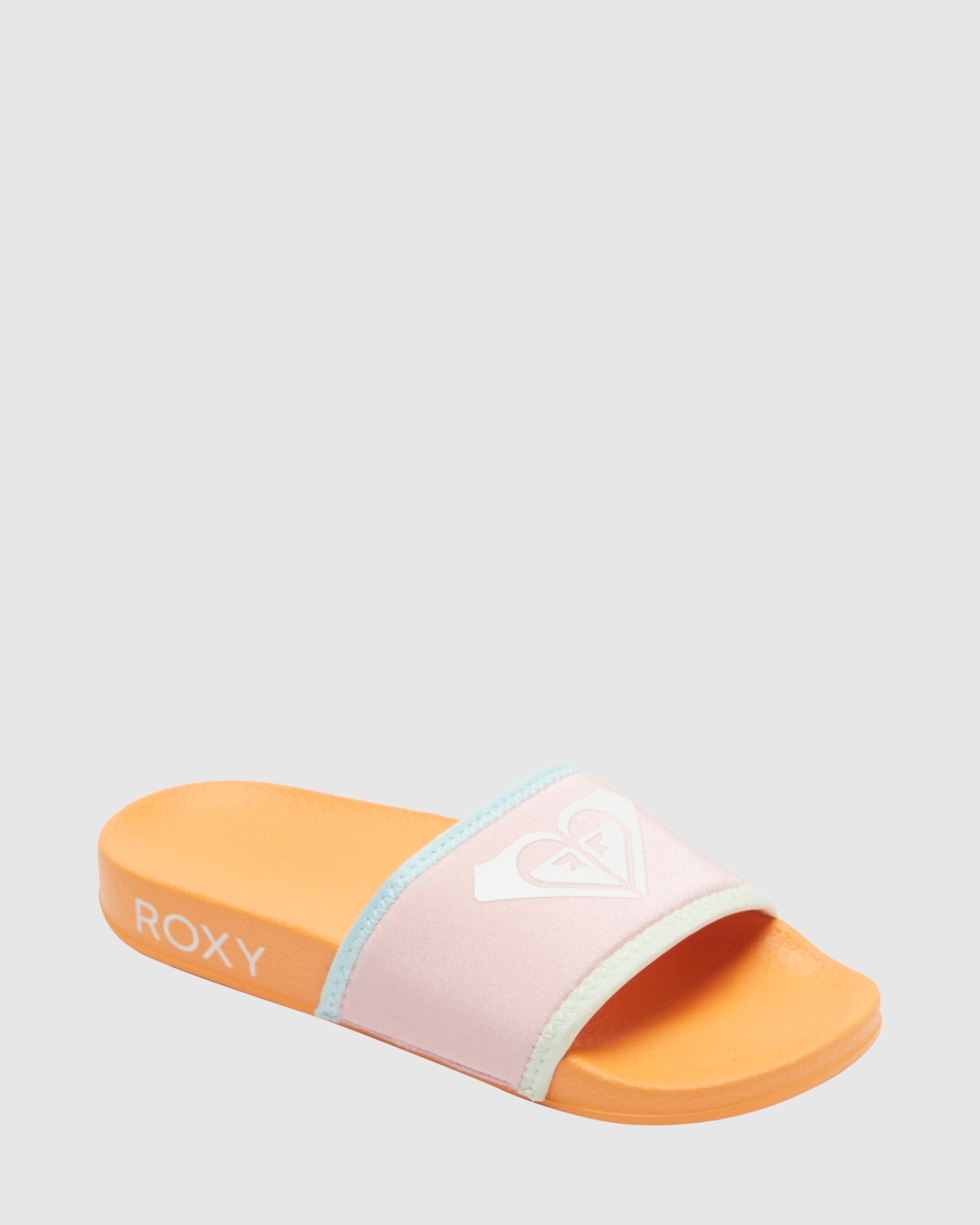 Girls Slippy Neo Neoprene Sliders - WHITE/ORANGE/PINK | Roxy