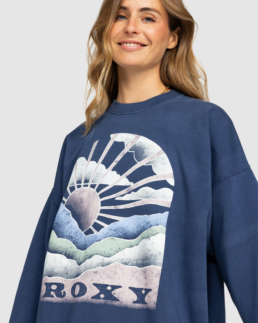 Womens Lineup Pullover Sweatshirt - NAVAL ACADEMY | Roxy
