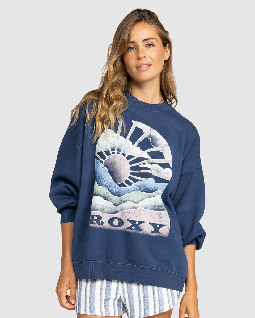 Womens Lineup Pullover Sweatshirt - NAVAL ACADEMY | Roxy