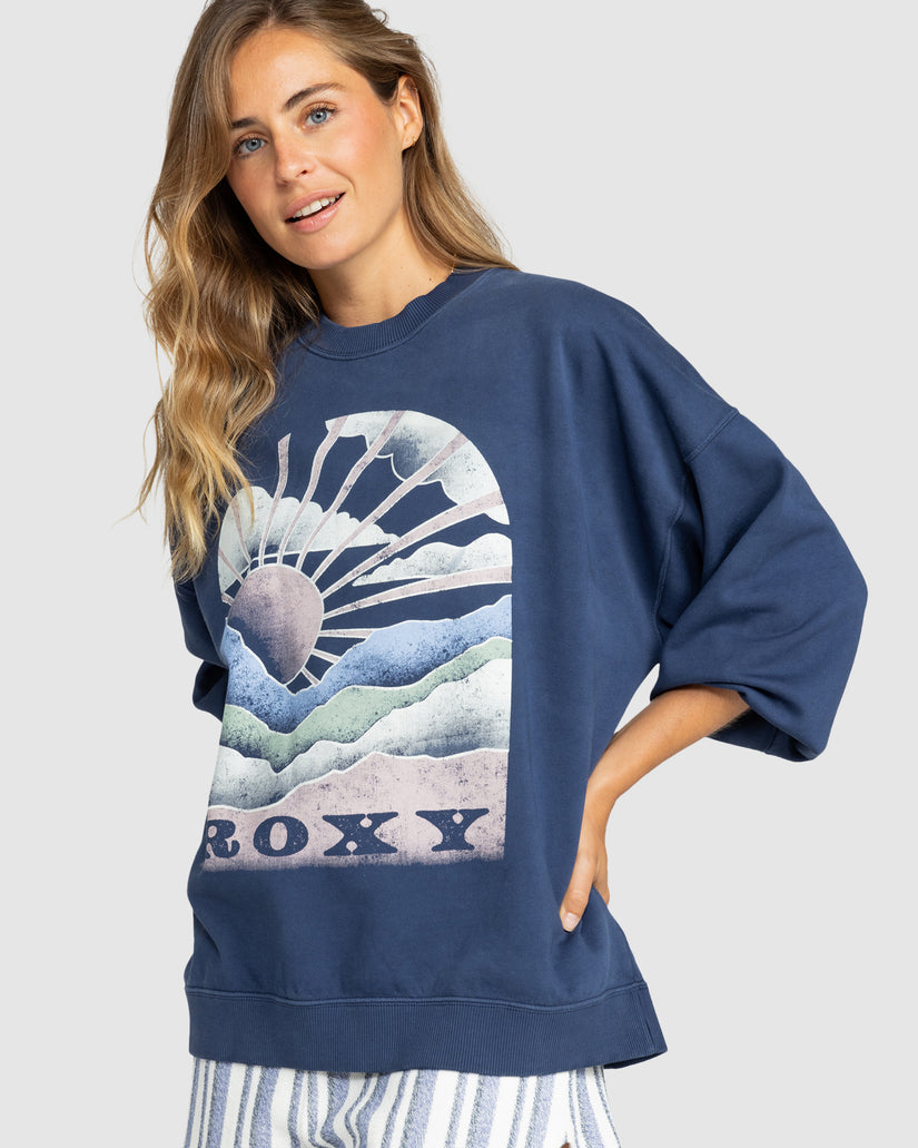 Womens Lineup Pullover Sweatshirt - NAVAL ACADEMY | Roxy