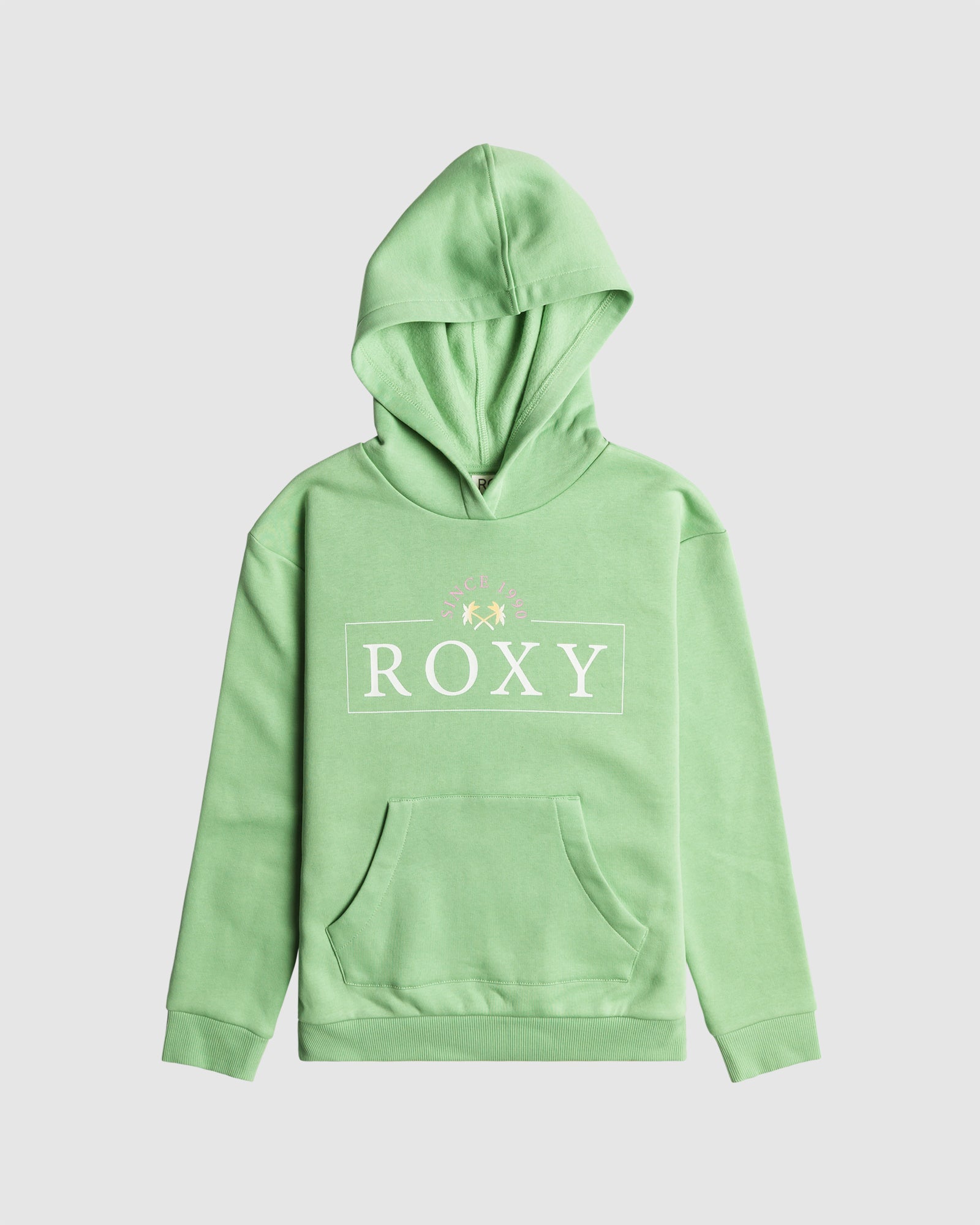 Girls 4-16 Surf Feeling Pullover Hoodie - ZEPHYR GREEN | Roxy