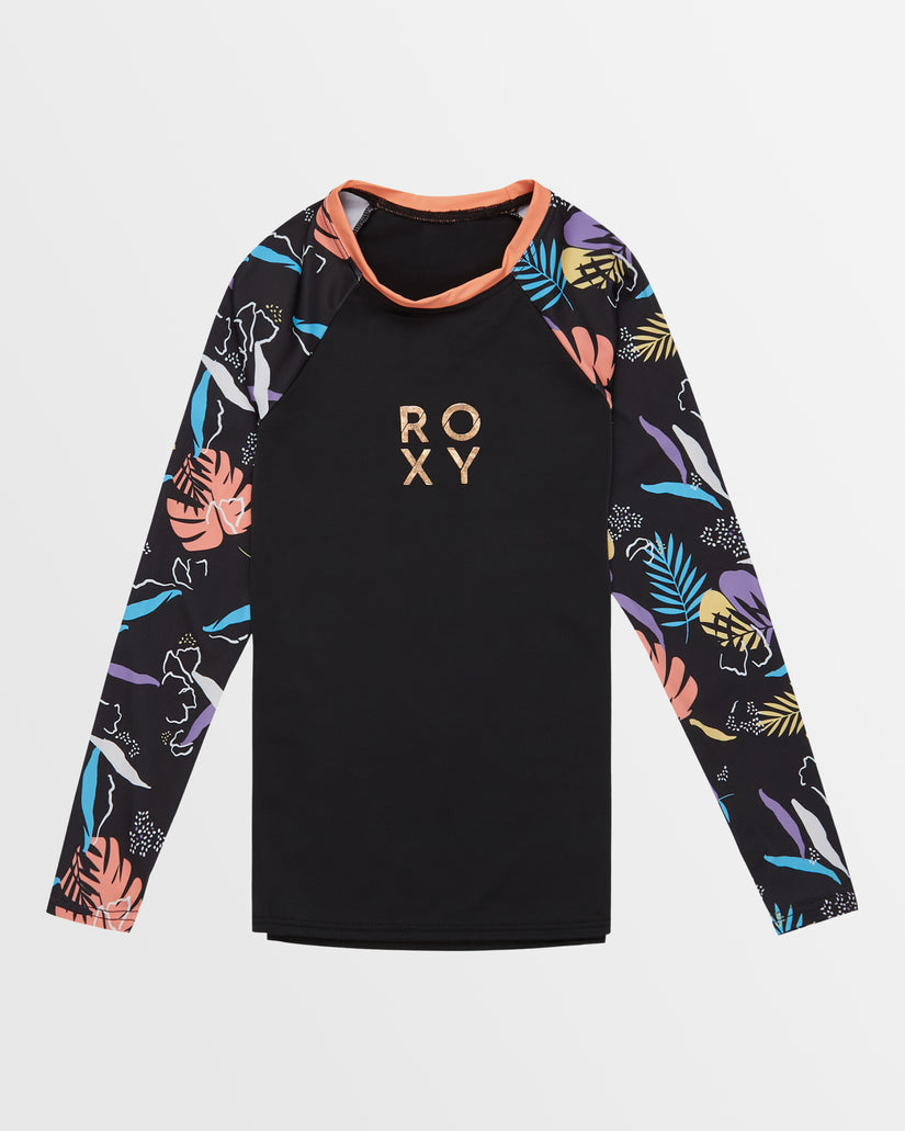 Girls 8-16 Active Lycra Long Sleeve Rash Vest - ANTHRACITE ACTIVE RG | Roxy