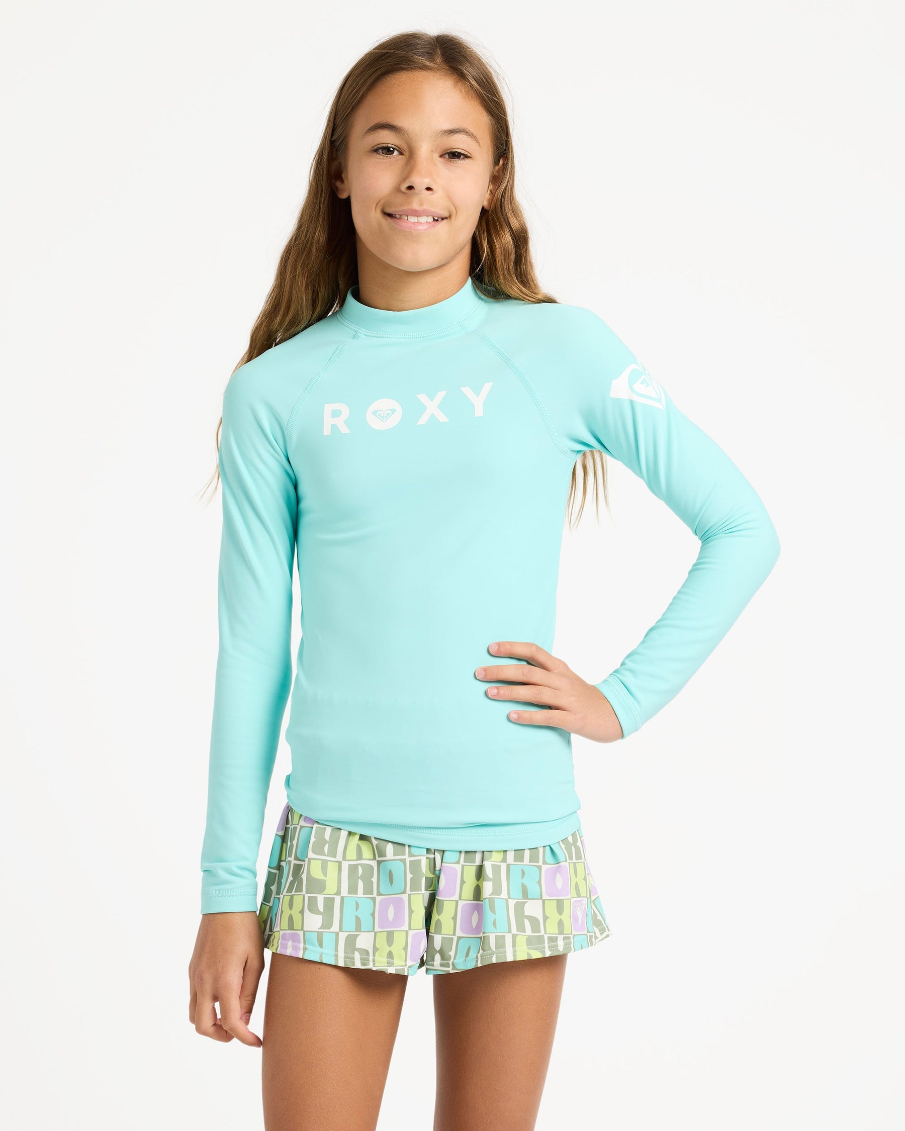 Girls 6-16 Girl Heater Long Sleeve Lycra Rash Vest – Roxy