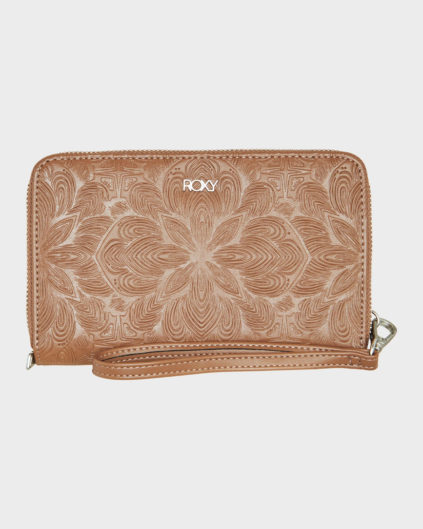 Womens Back In Brooklyn Leather Wallet - WOODSMOKE | Roxy