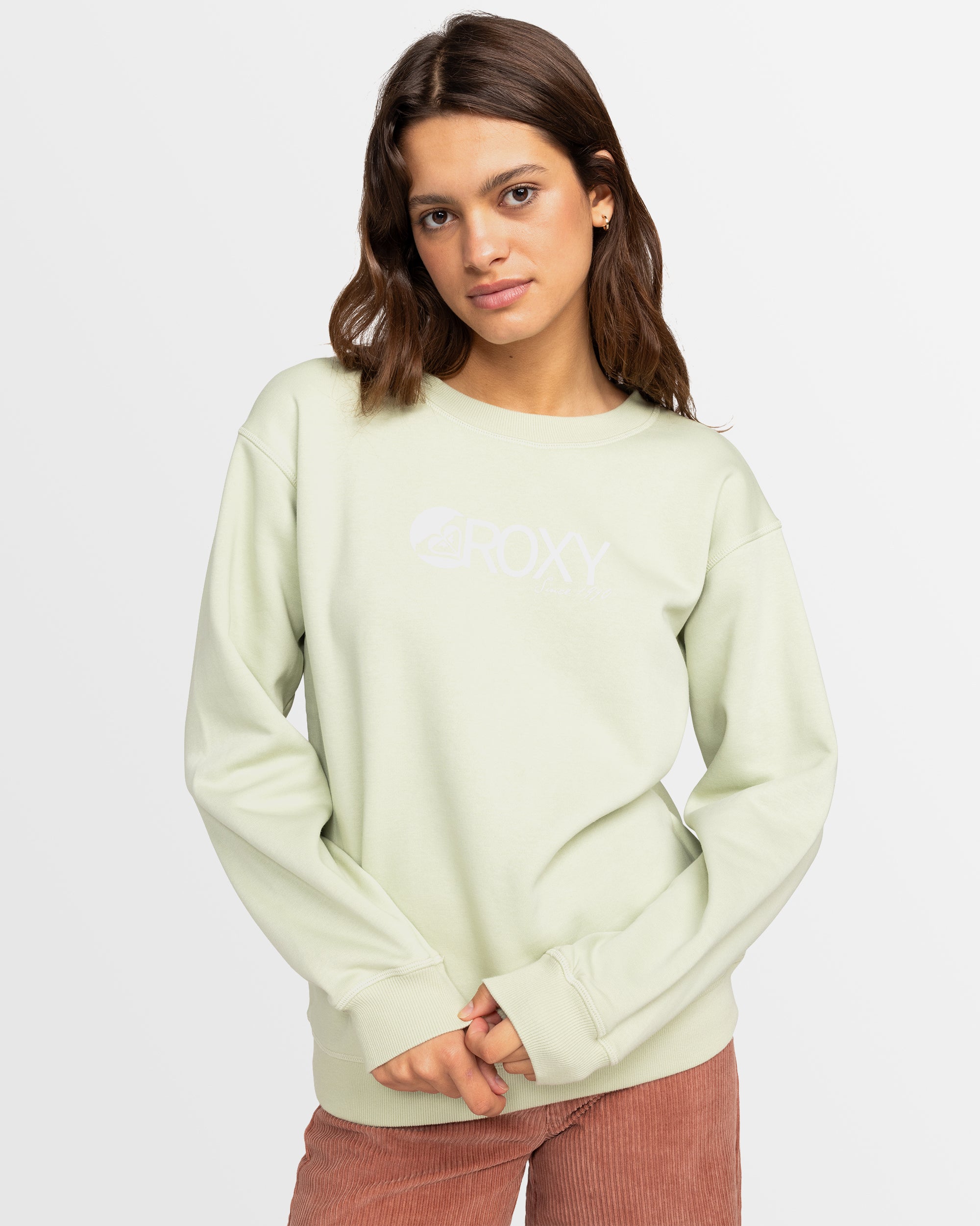 Womens Surf Stoked Pullover Sweatshirt - LAUREL GREEN | Roxy