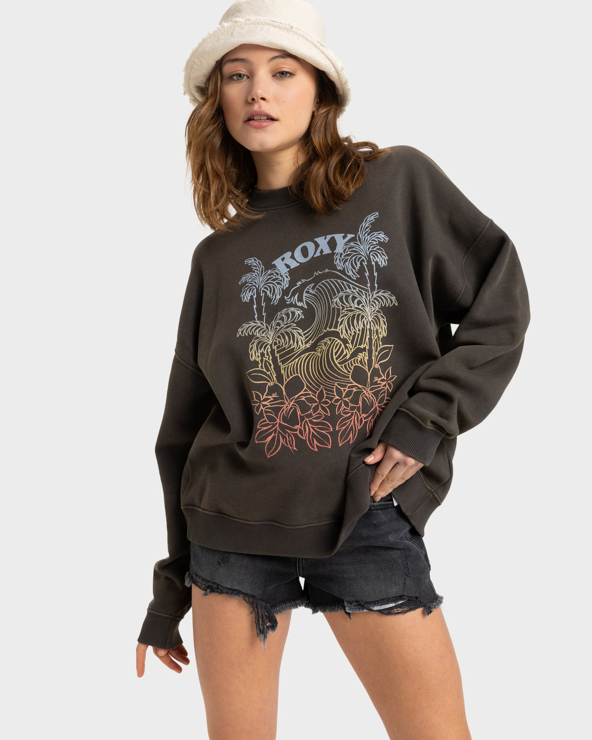 Womens Lineup Oversized Crew Neck – Roxy