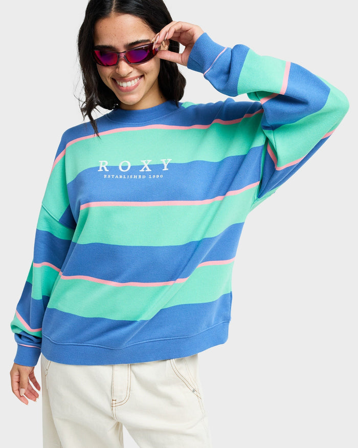 Womens Strictly Stripe Crew Neck – Katydid Stripy Soul – Roxy Australia
