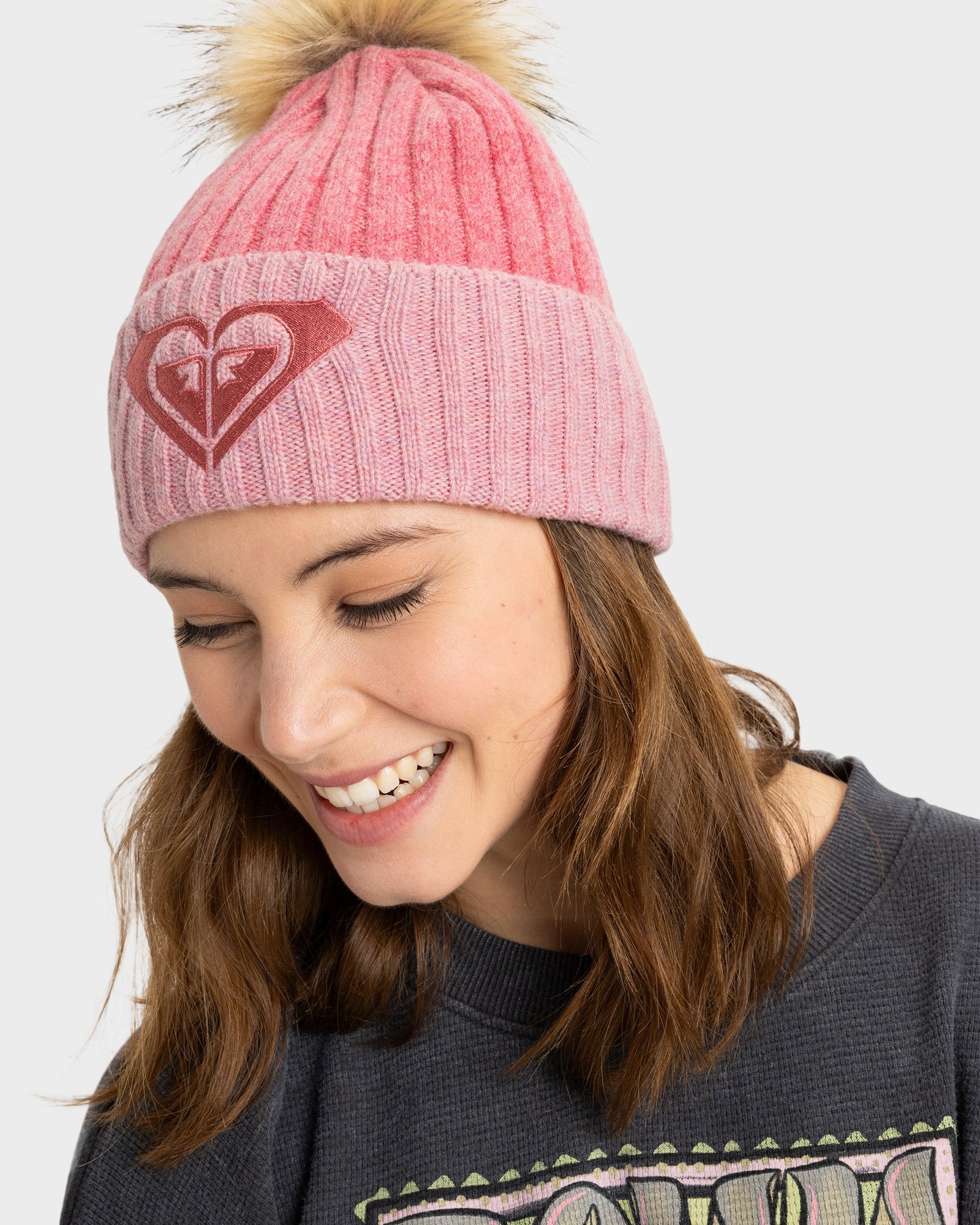 Womens Mushy Jellyfish Beanie - BLEACHED MAUVE | Roxy