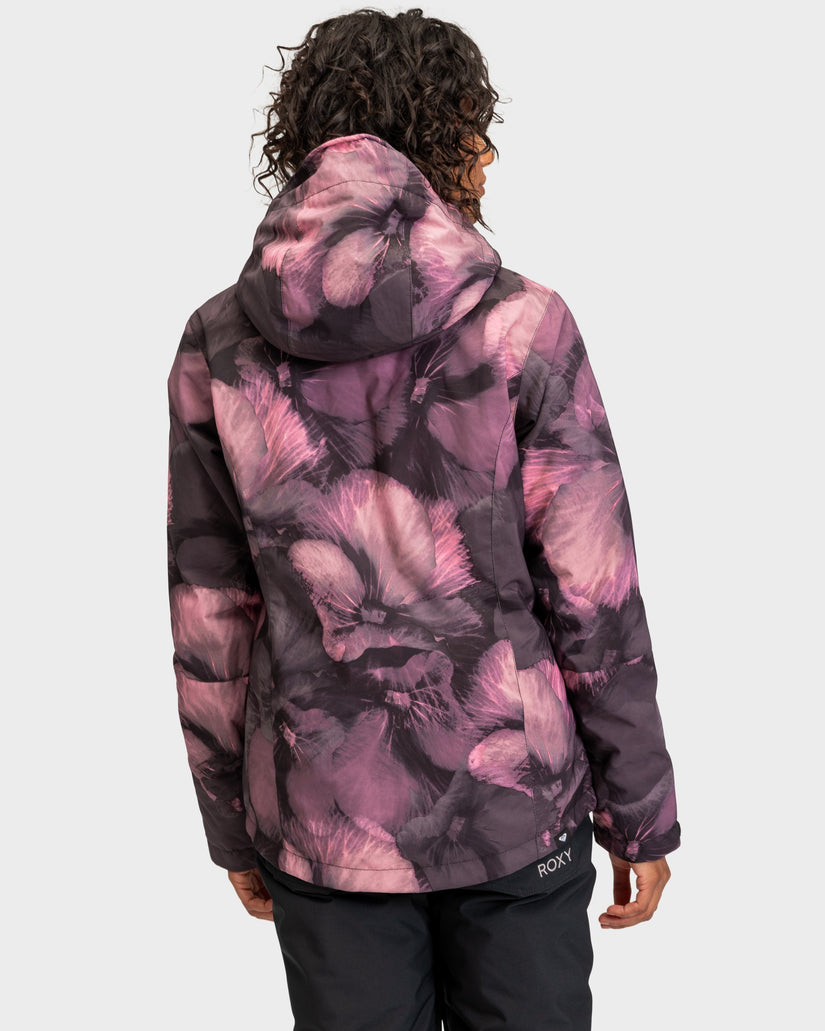 Womens Roxy Jetty Snow Jacket - TRUE BLACK PANSY PANSY | Roxy