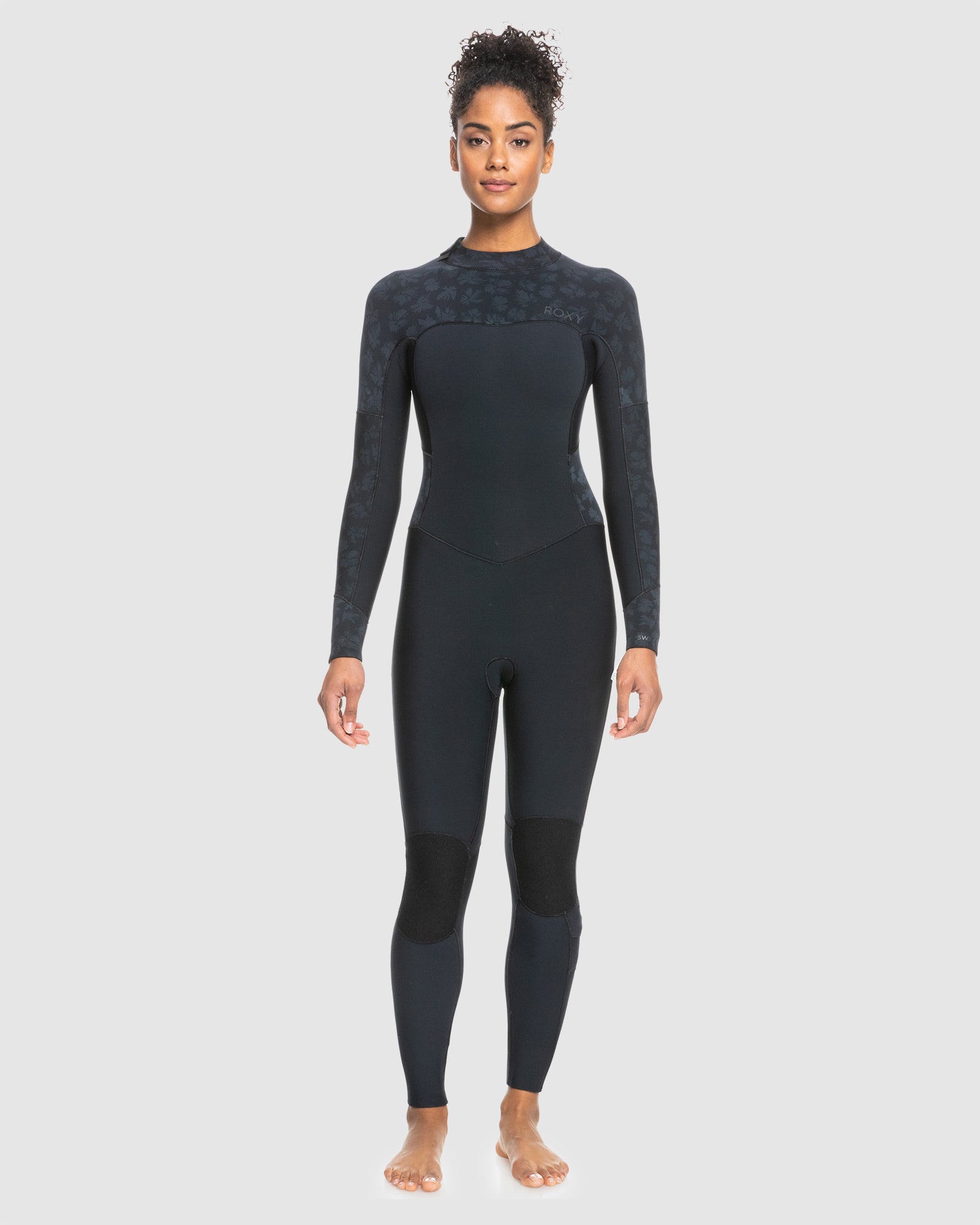 Womens 4/3mm Swell Series Back Zip Gbs Wetsuit - BLACK | Roxy