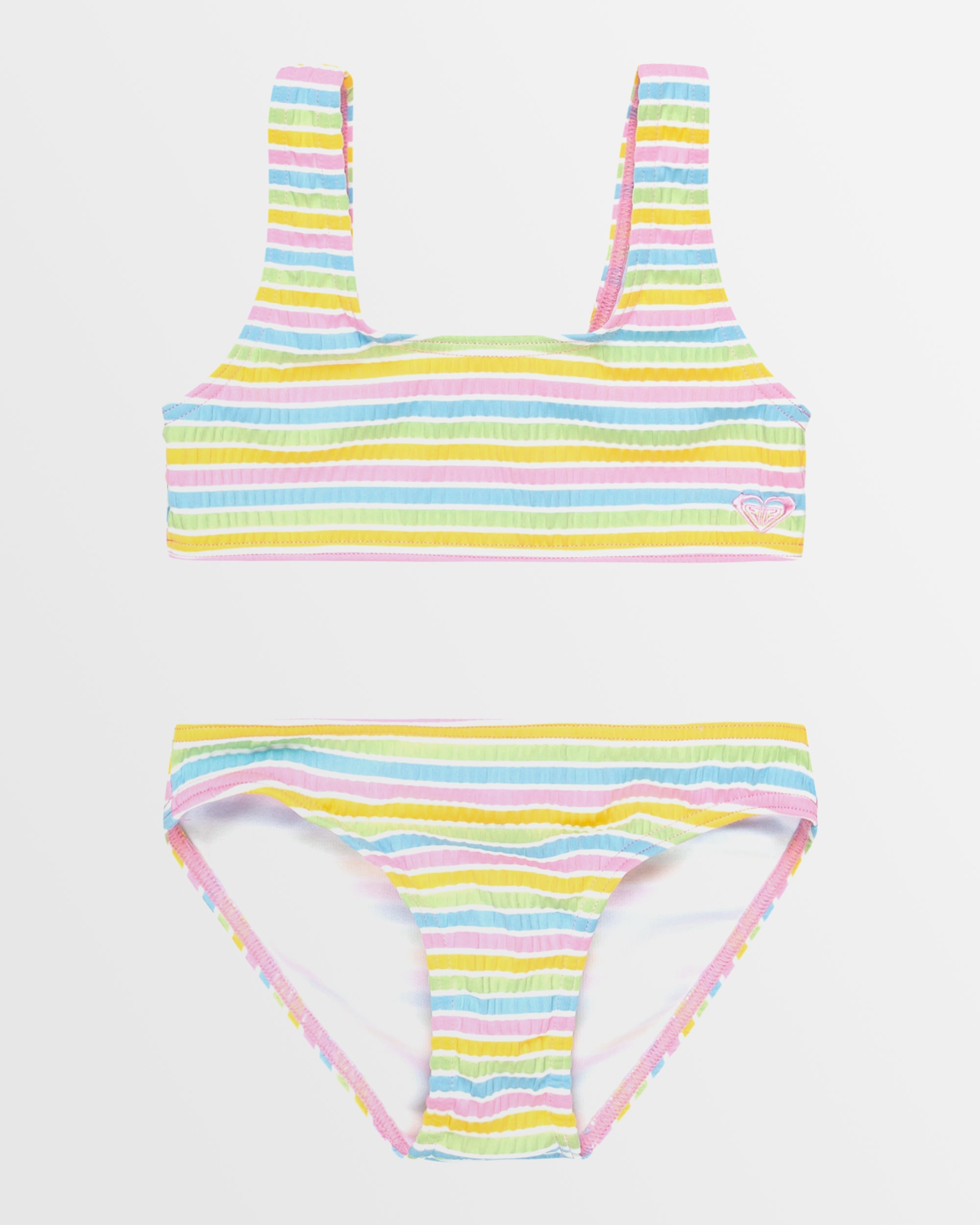 Girls 2-7 Mirage Two Piece Swim Set – Cloud Dancer Mirage Stripe – Roxy ...
