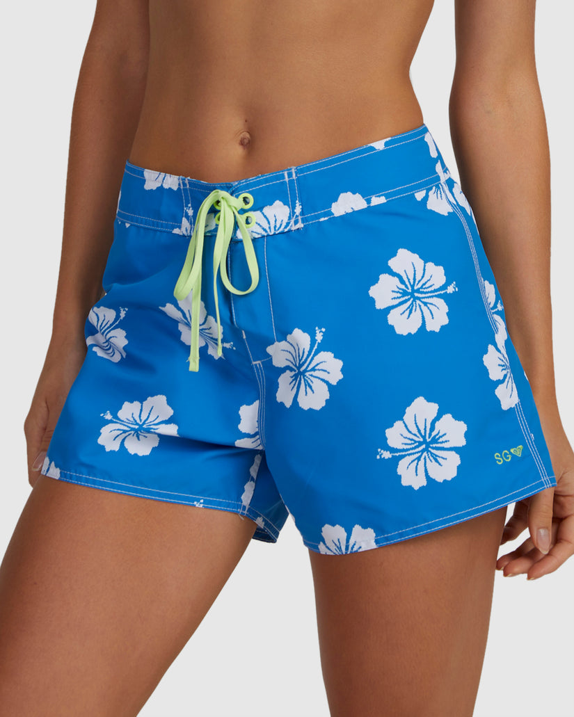 Womens Digi High Boardies Boardshorts - DIGI HIGH FLORAL 23 COBALT | Roxy