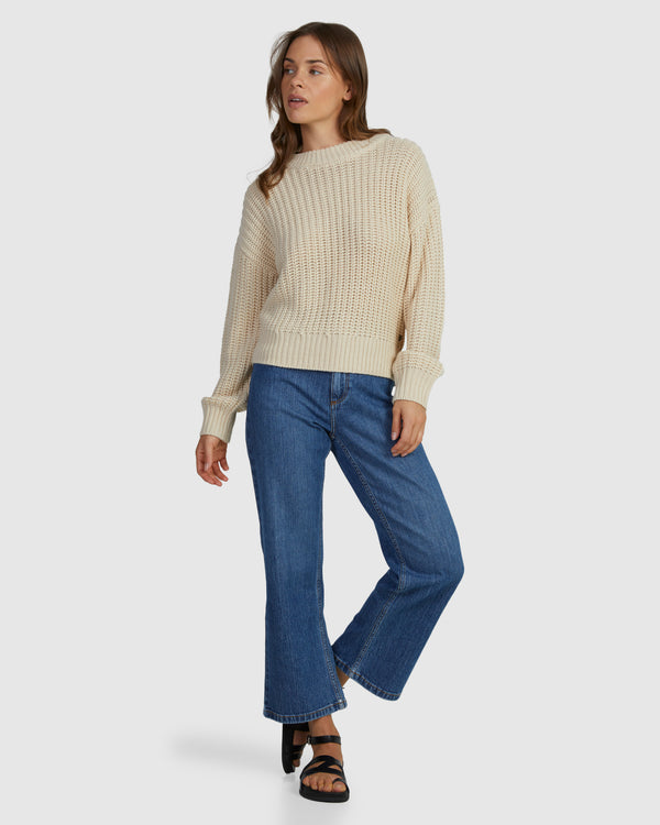 Women Coming Home Crew Neck Knitted Jumper – Roxy