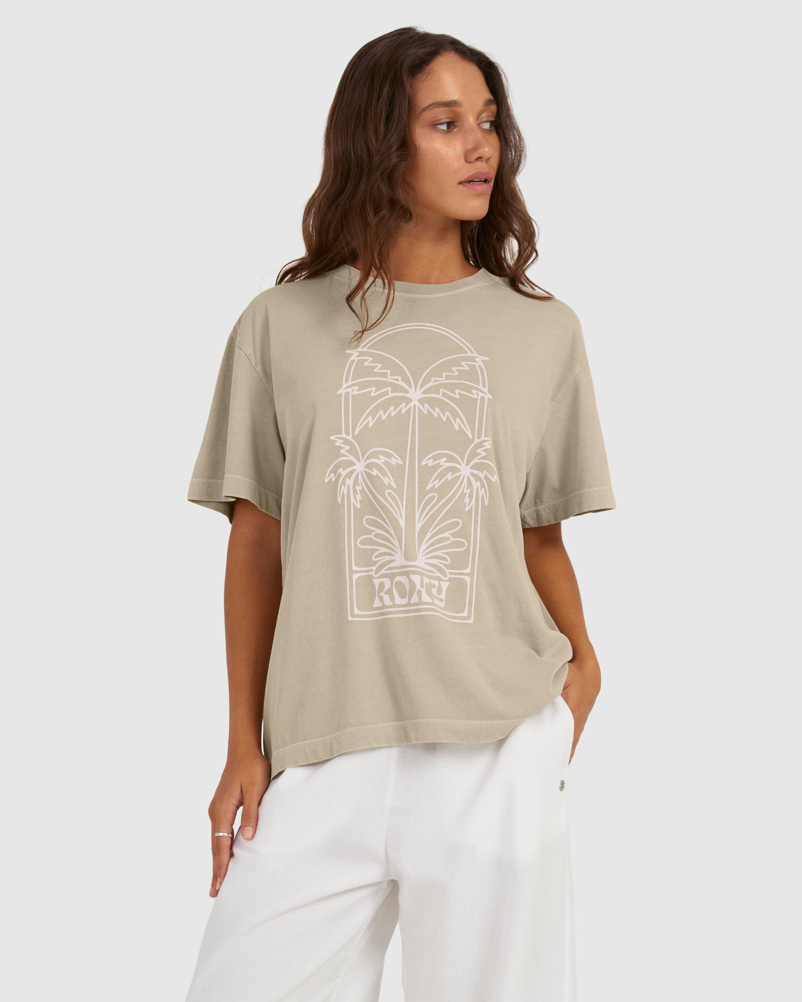 Womens Mazzy Tee Ii T-Shirt - WARM TAUPE | Roxy